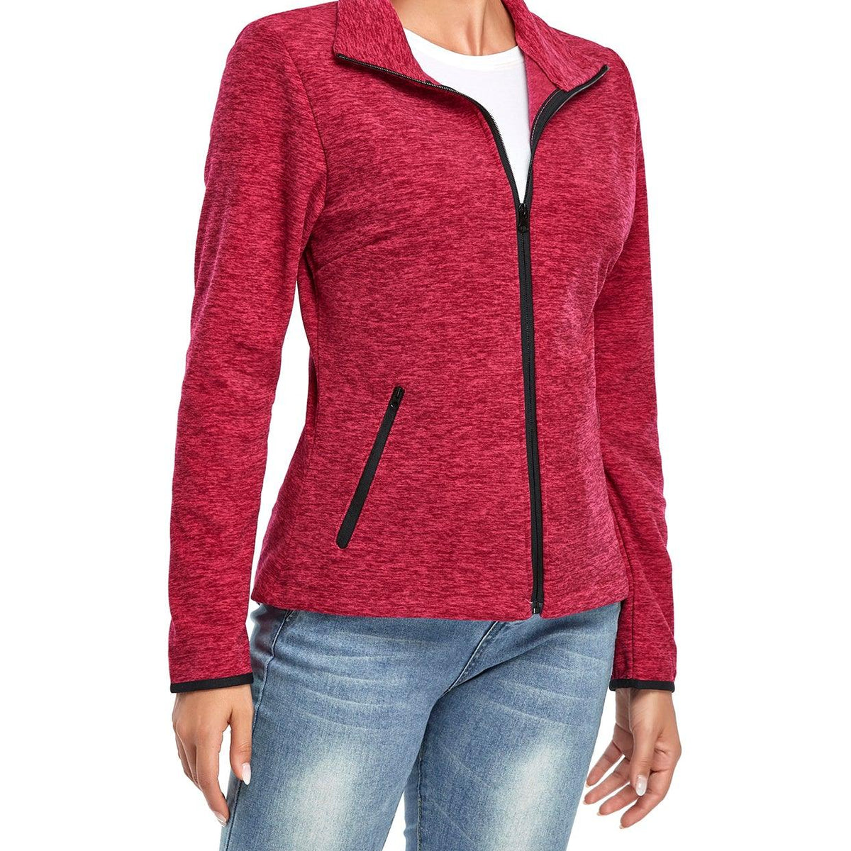 Red Fleece Jacket Women | Winter Fleece Jacket Women's – Soneven